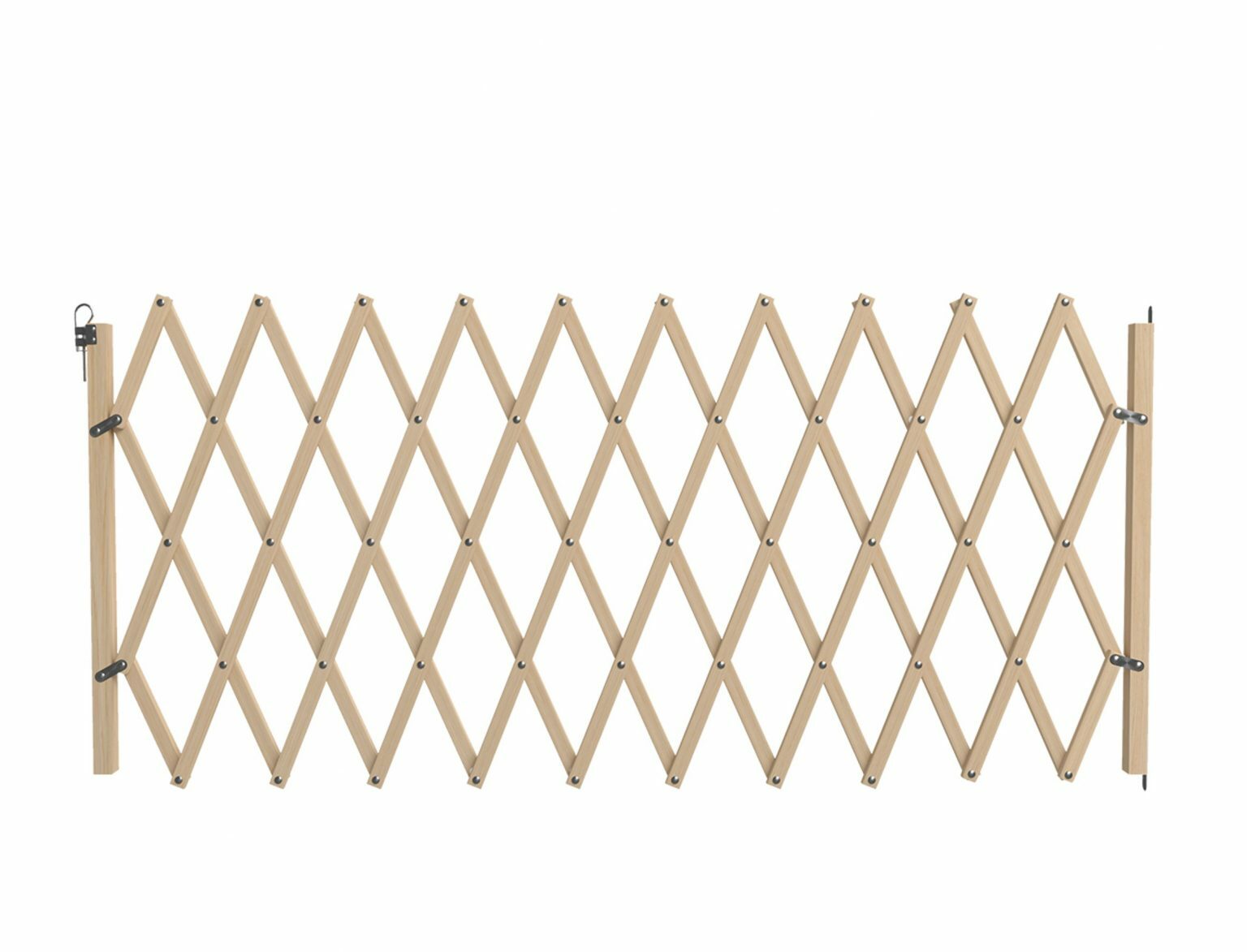 Hek Hout Accordeon Bruin 60-230cm | Bopets