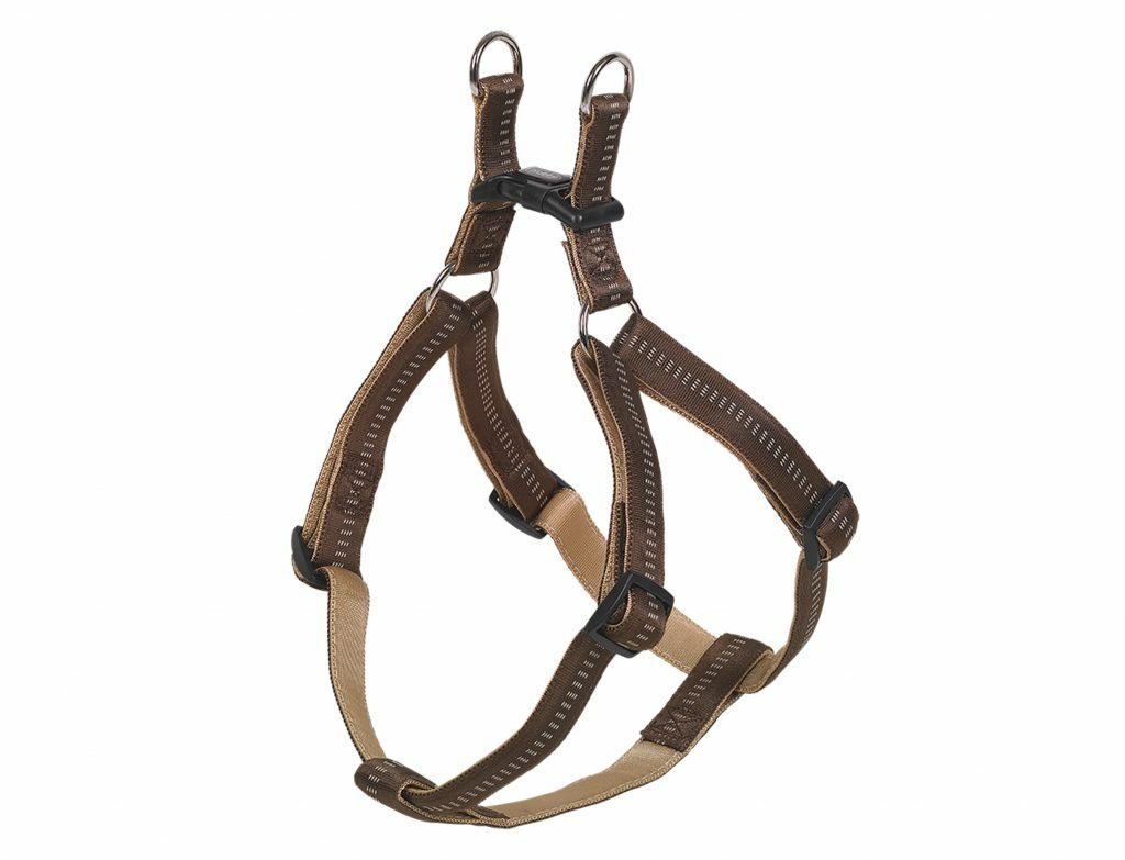 Harnas Hond Nylon Soft Grip Bruin 20mmx50-72cm | Bopets